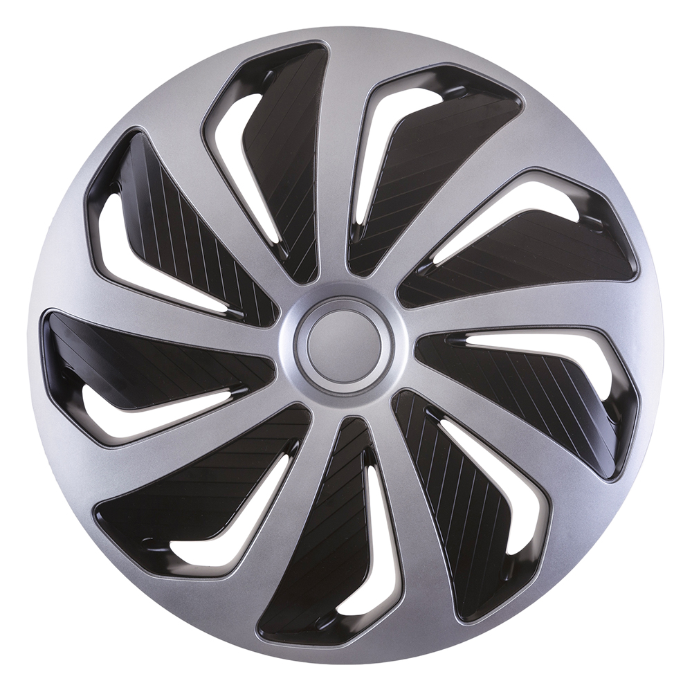 Radkappen Wind Silber Schwarz 16 Zoll Radzierblenden Auto Radkappen